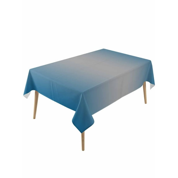 Blue Grey Ombre Table Cloth, Gradient Contemporary Abstract Art ...
