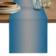 Blue Grey Ombre Table Runner, Gradient Contemporary Abstract Art ...