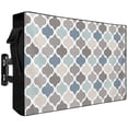 Blue Grey Outdoor TV Cover 70 to 75 inch Morocco Trellis Textured ...