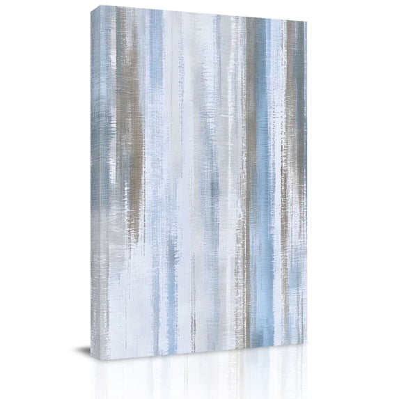 Blue Grey Paint Canvas Wall Art for Living Room, Modern Abstract Grey ...