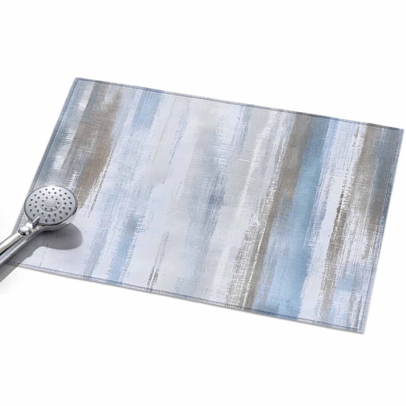 Blue Grey Paint Front Door Rugs 2x3ft Modern Abstract Grey Blue Stripes ...