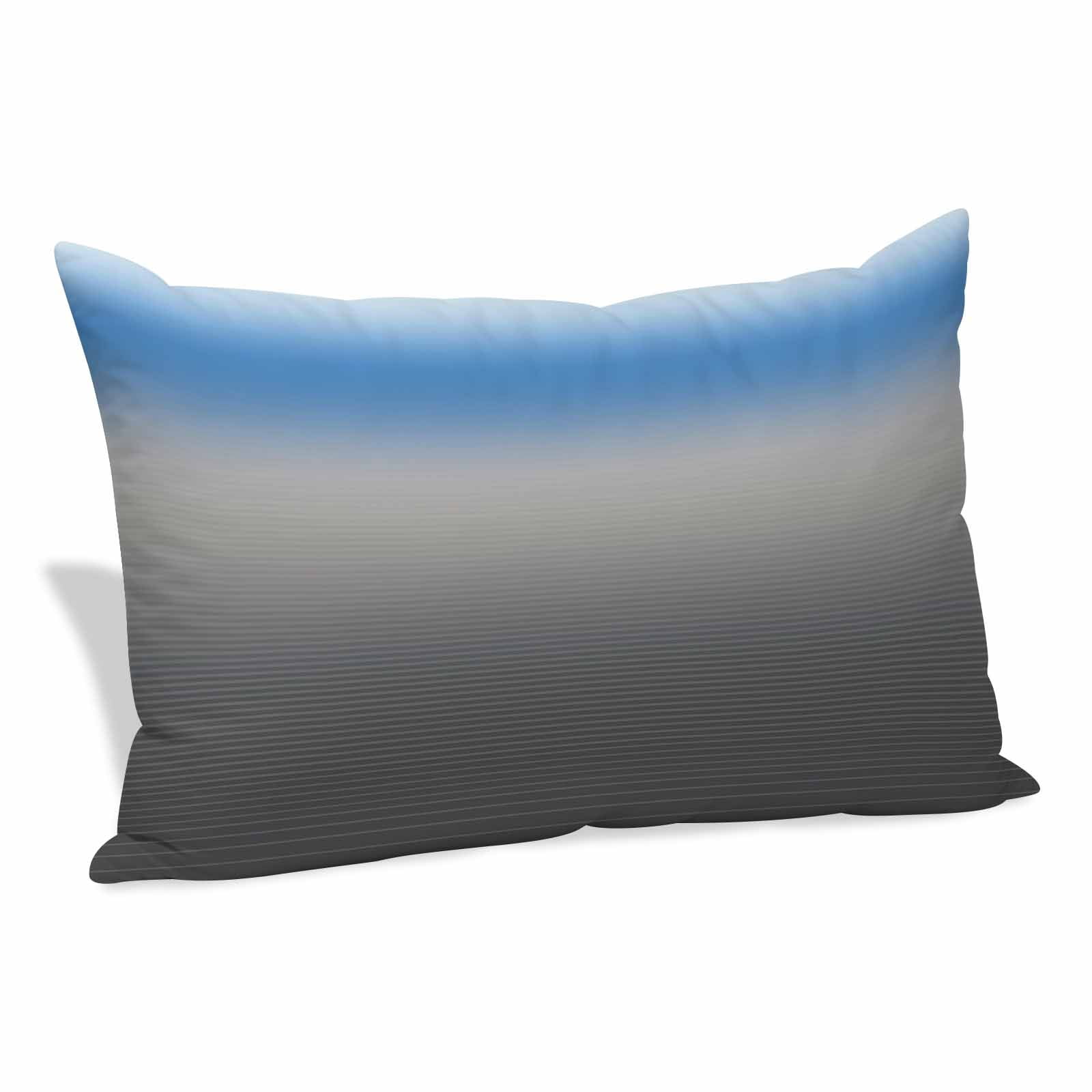 Blue Grey Pillow Covers 20x26 Inch, Stripe Gradient Soft Brushed Throw ...