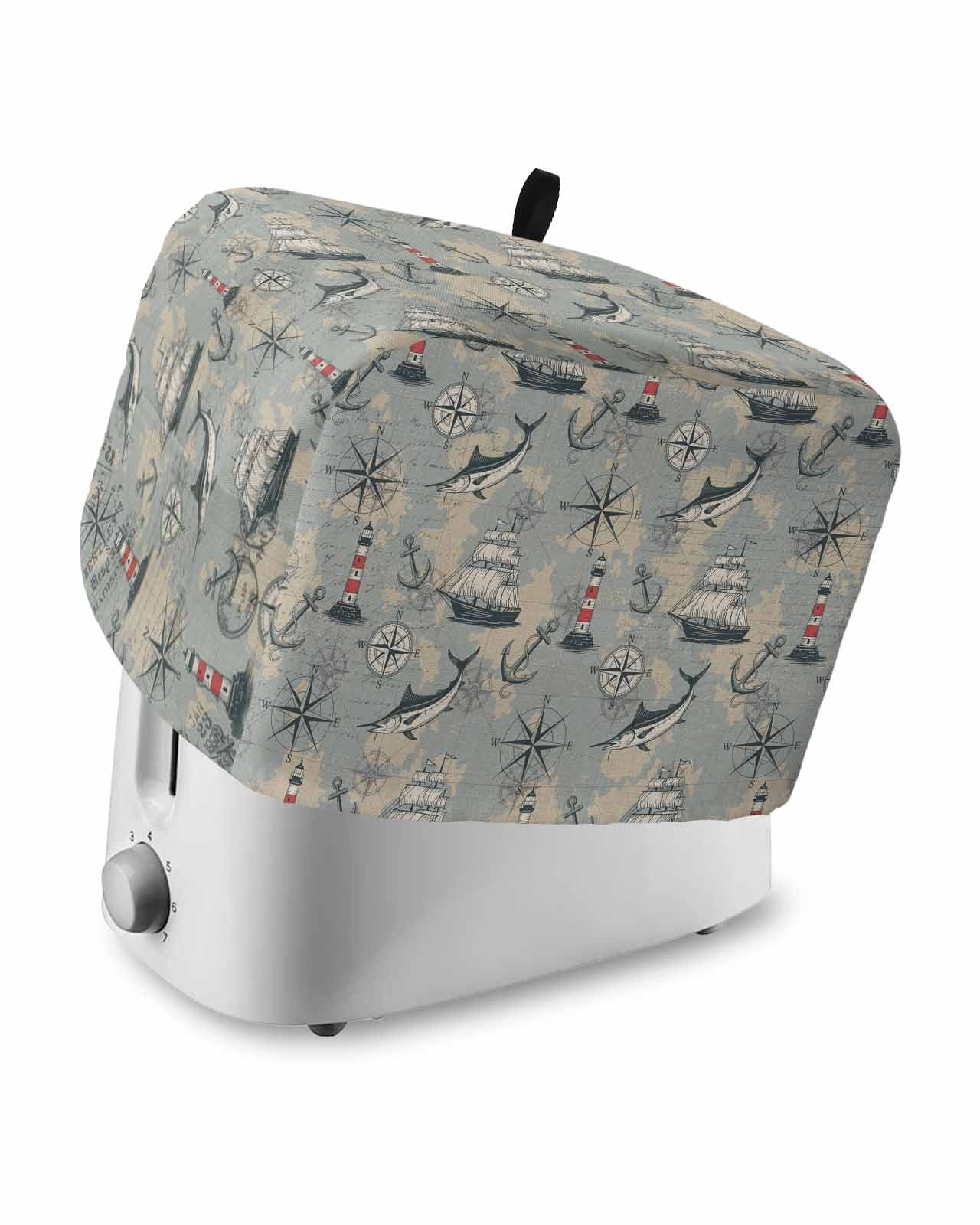 Blue Grey Seaports Small Toaster Cover 2 Slice, Kitchen Appliance ...