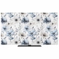 Blue Grey Spring Floral TV Dust Cover,Stretchable TV Screen Desktop ...