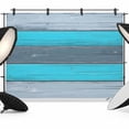 Blue Grey Stripe Backdrop for Photography, Retro Coastal Style Wood ...