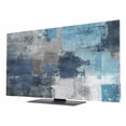 Blue Grey TV Dust Cover 50 Inch, Modern Graffiti Brush Art Abstract ...