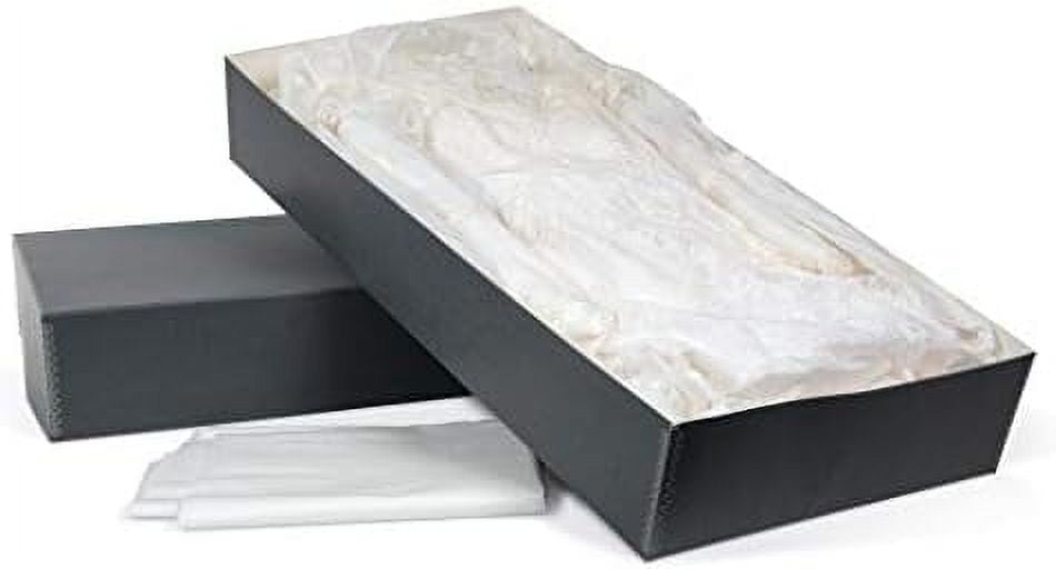 Blue/Grey Wedding Dress & Textile Preservation Box with Tissue Paper ...