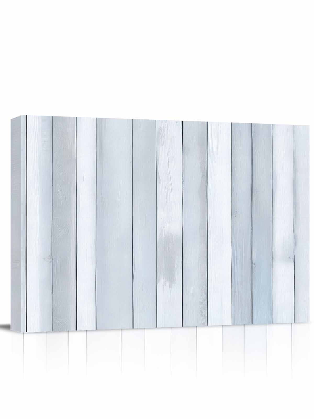 Blue Grey Wood Plank Wall Art for Living Room,Canvas Picture Wall Decor ...