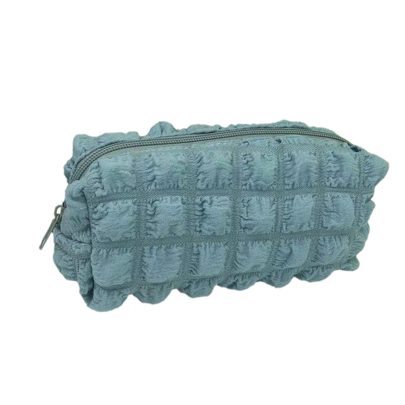 Blue Grid Large Capacity Polyester Pencil Pouch, Multifunctional ...