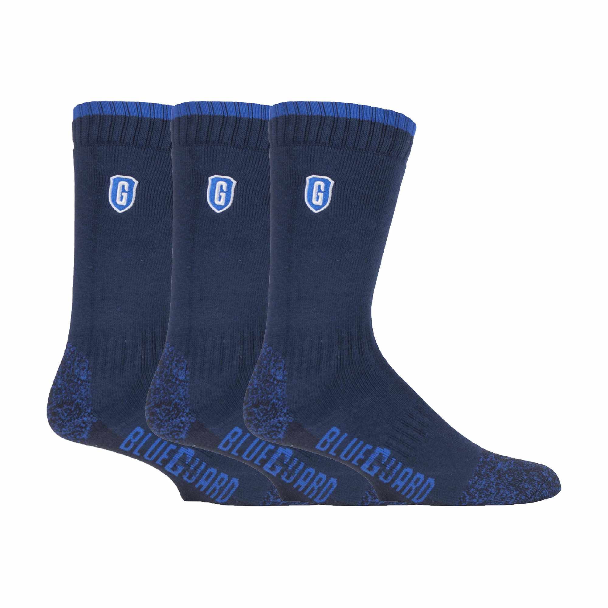 Blue Guard - 3 Pairs Durable Long Lasting Heavy Duty Work Socks for ...