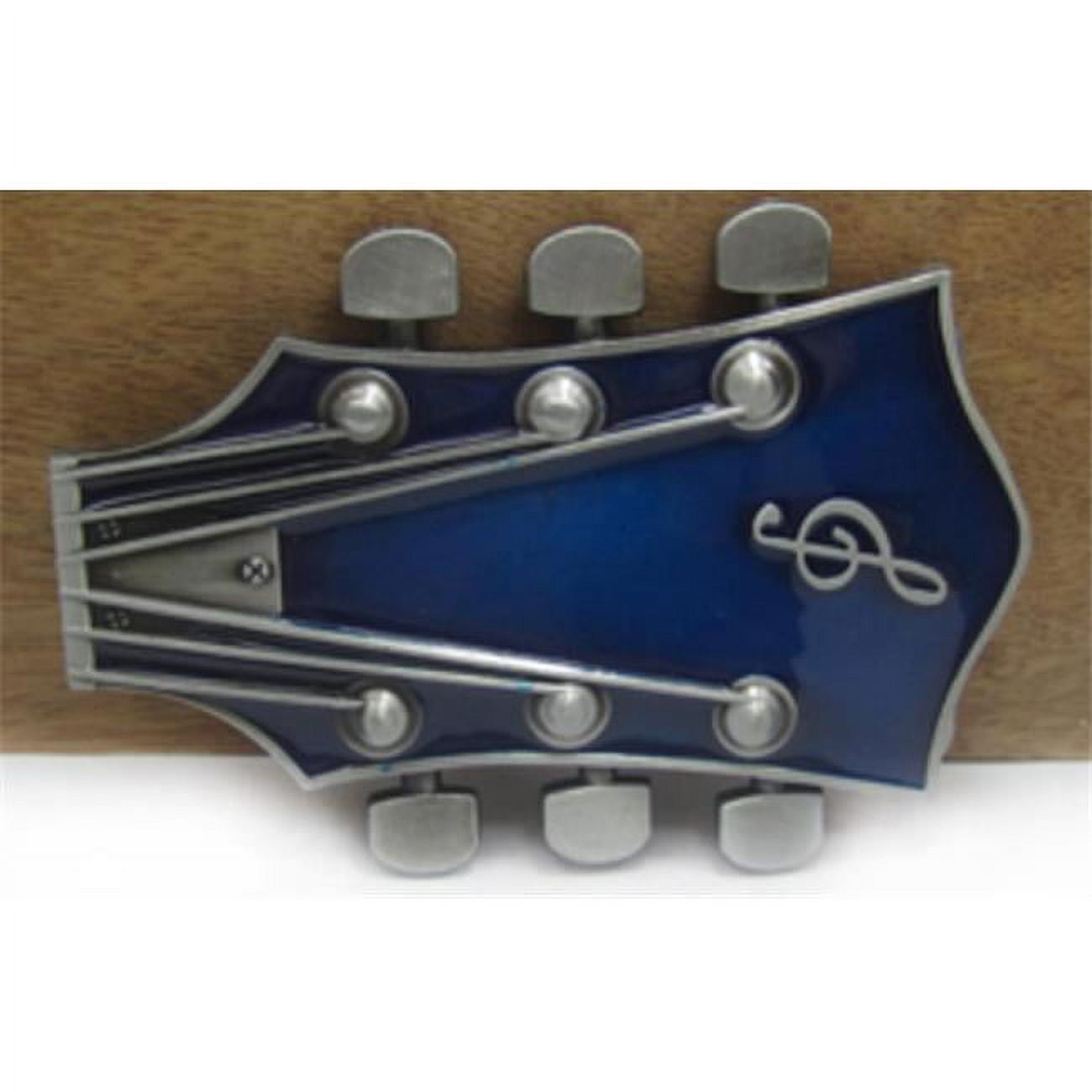 Blue Guitar Head Belt Buckle with Music Note - Walmart.com