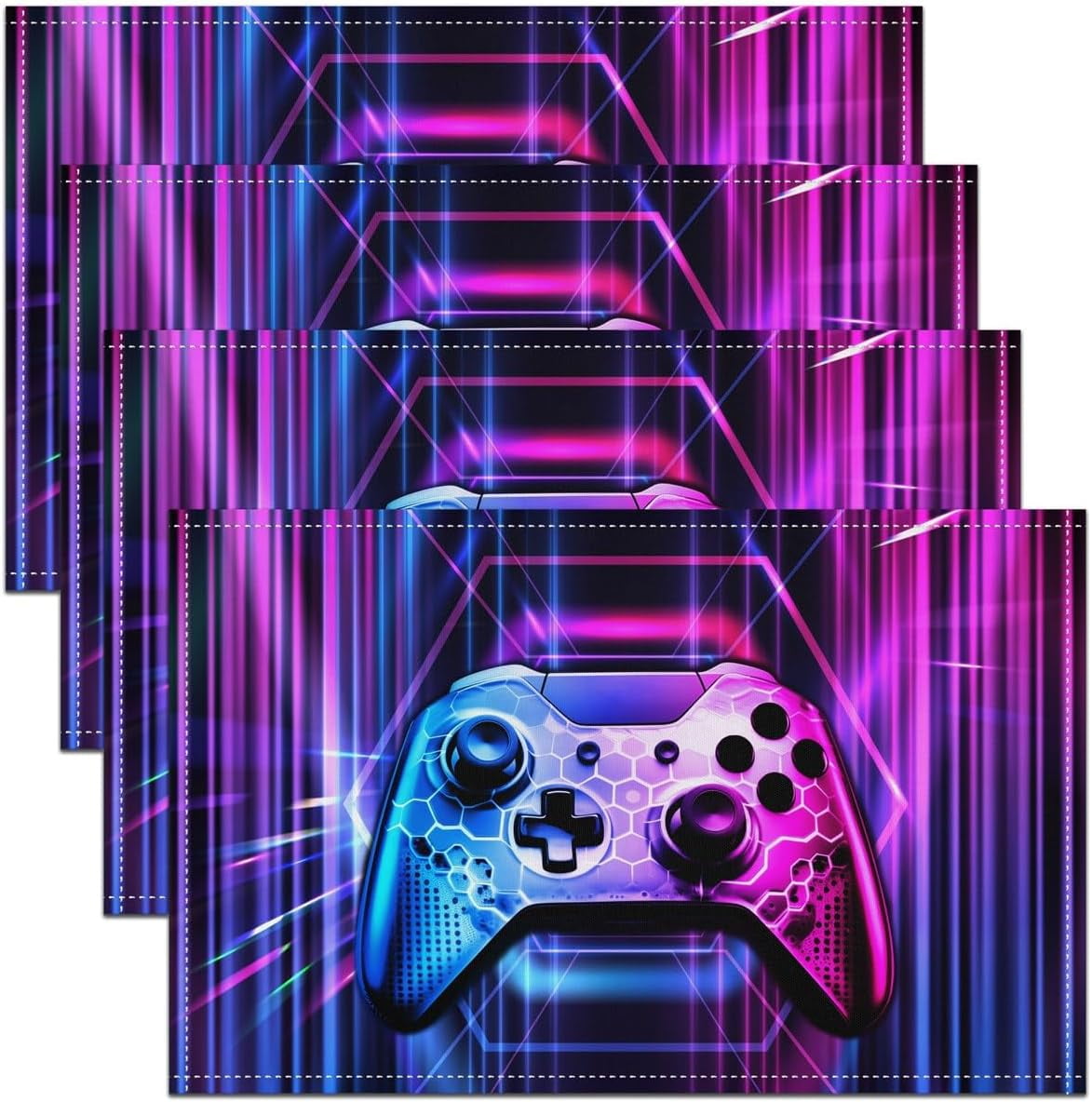 Blue Guitar Table Mats for Kids Adults,Teens Musical Note Hip Hop Music ...