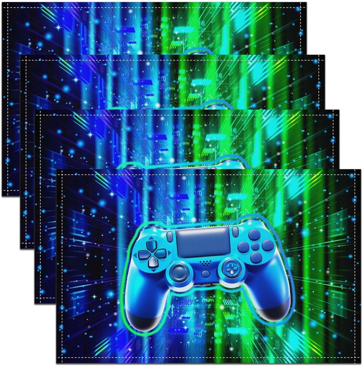 Blue Guitar Table Mats for Kids Adults,Teens Musical Note Hip Hop Music ...