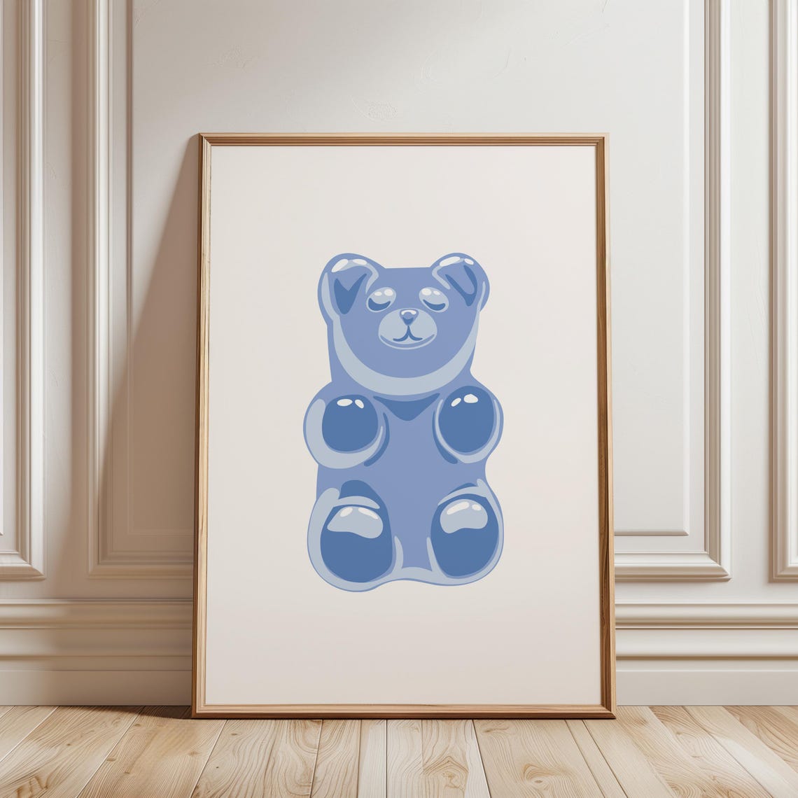 Blue Gummy Bear Art Poster Preppy Nursery Decor Poster Decor For Living ...