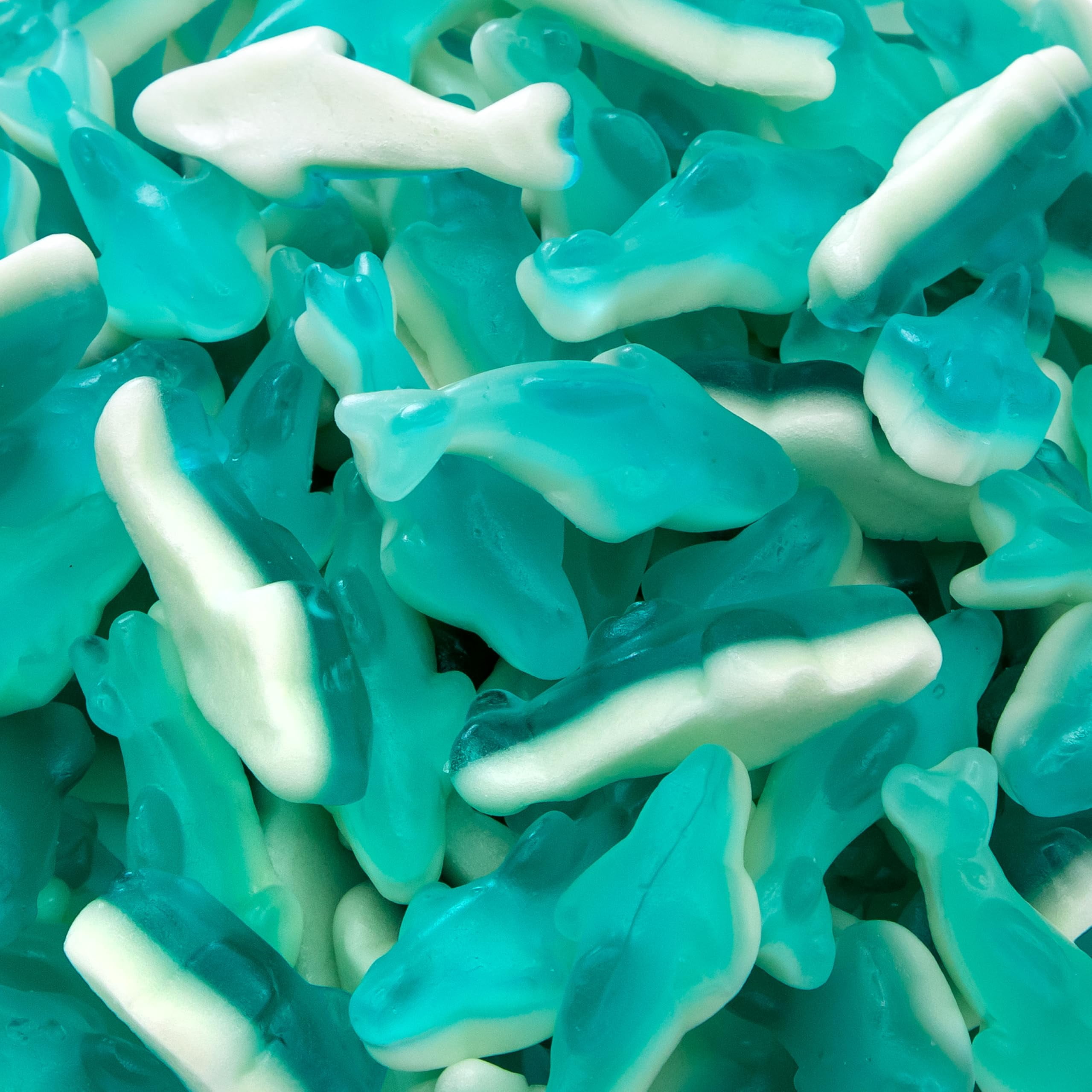Blue Gummy Sharks | 1-Pound Bag | Dye Free Candy | Shark Gummies for ...