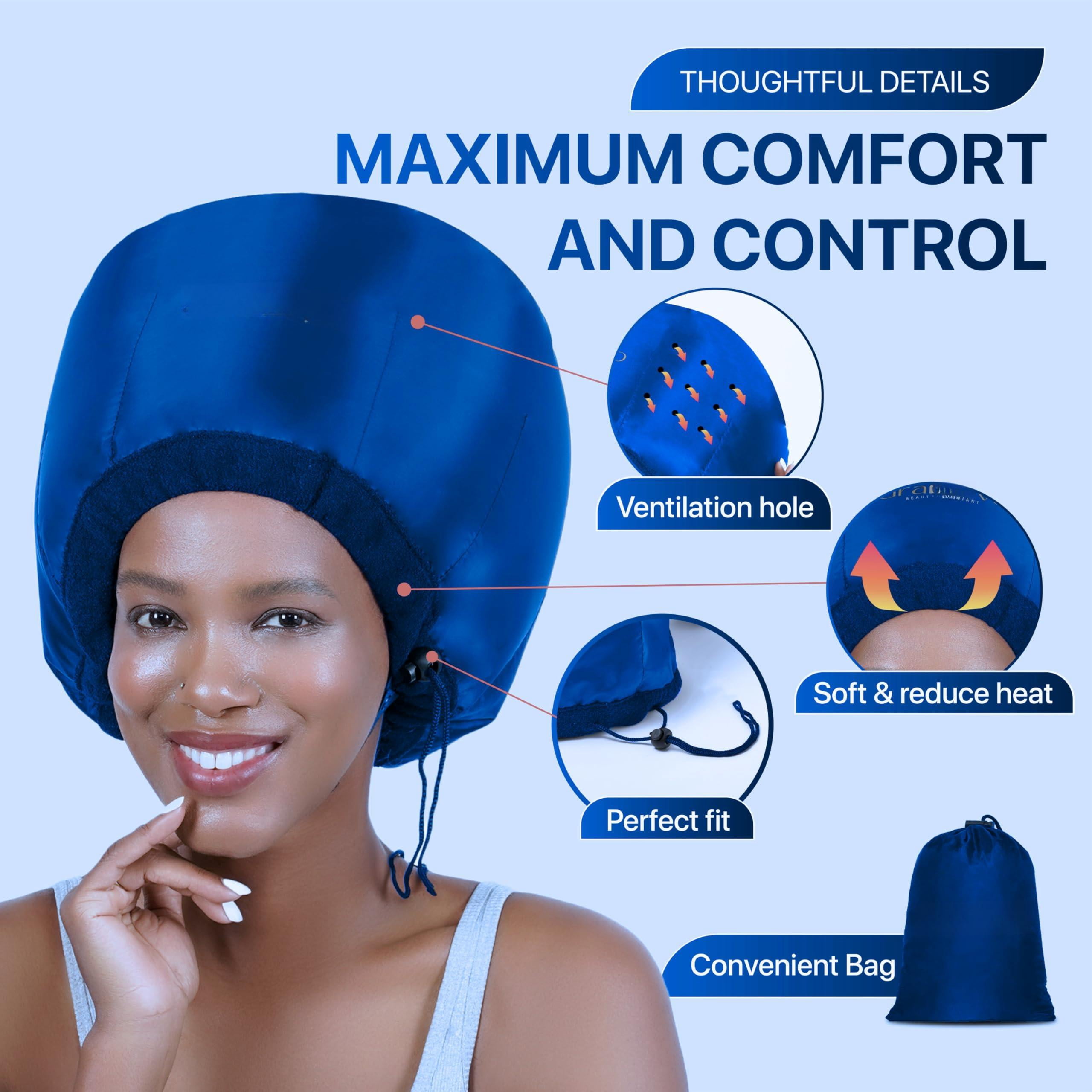 Blue Hair Dryer Bonnet Attachment with Integrated Headband - Walmart.com