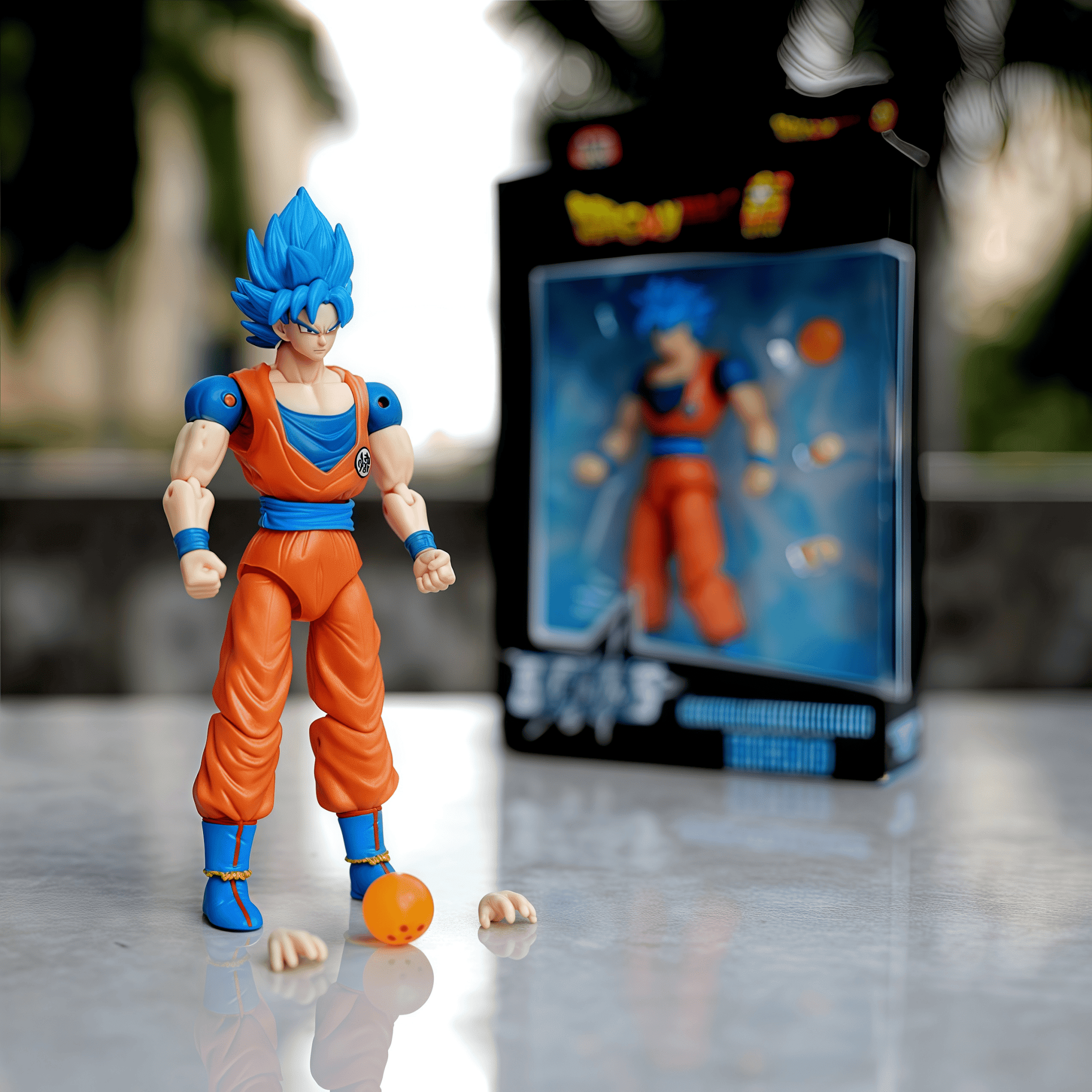 Blue-Haired Martial Artist Action Figure - Super Warrior Poseable ...