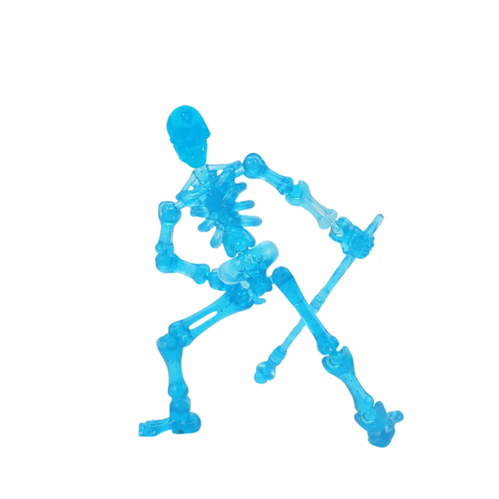 Blue Halloween Skeleton Action Figure, Movable Articulated Human ...