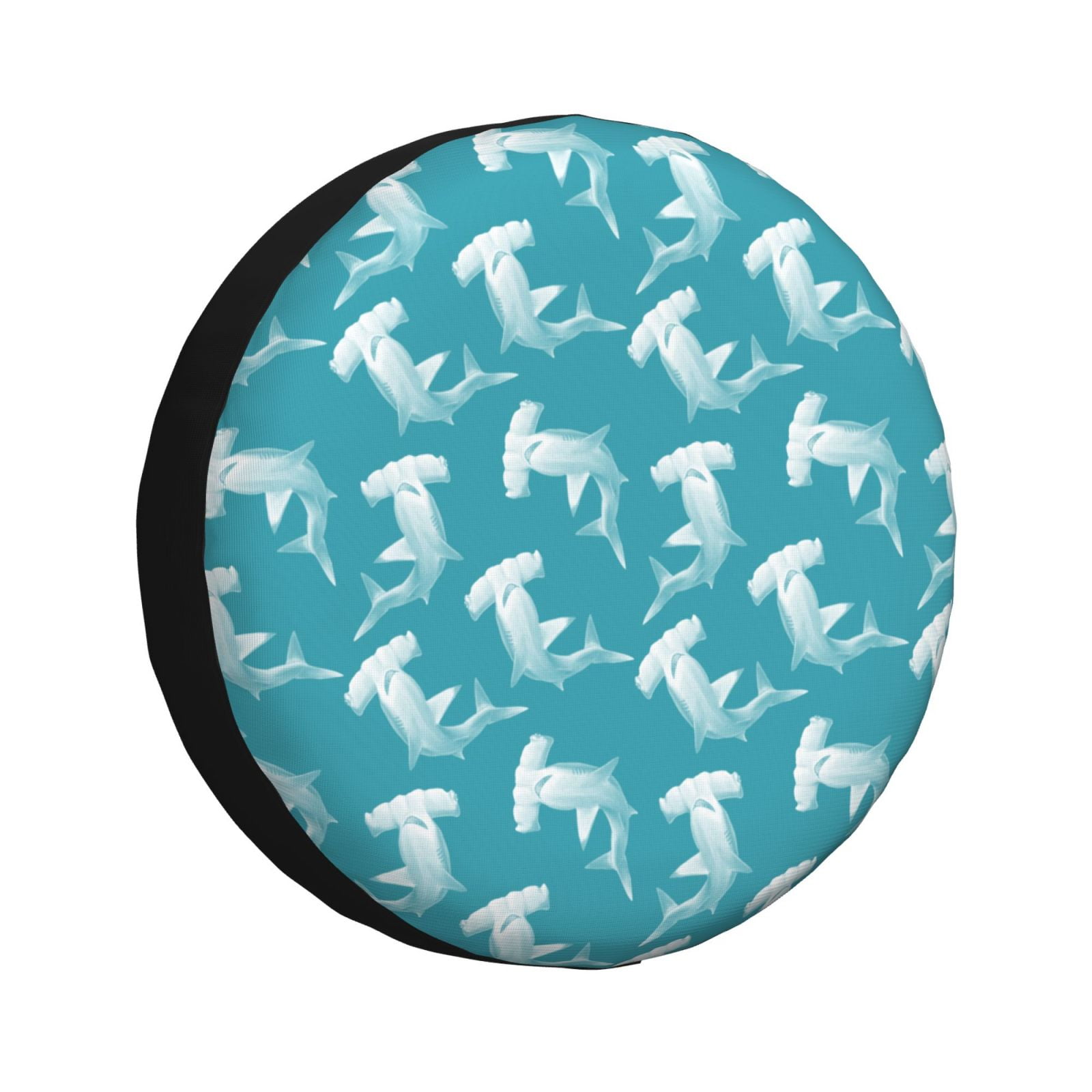 Blue Hammerhead Shark Spare Tire Cover for Trailer Camper RV Truck SUV ...
