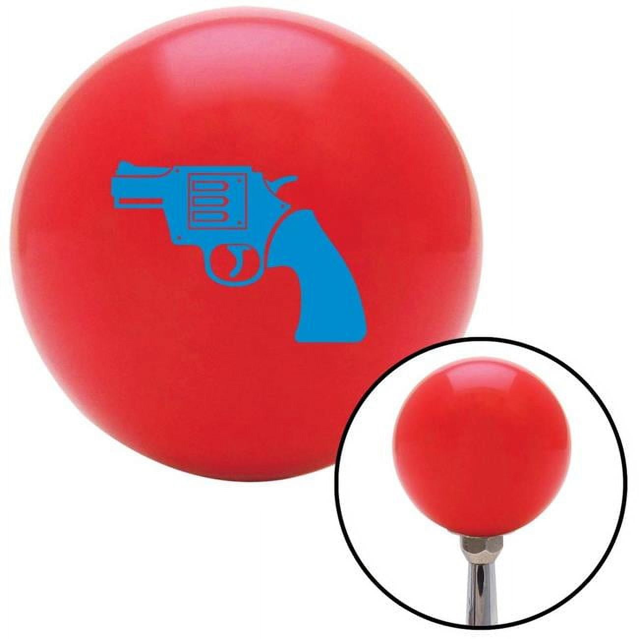 Blue Hand Gun Red Shift Knob with M16 x 1.5 Insert Shifter Auto Manual ...