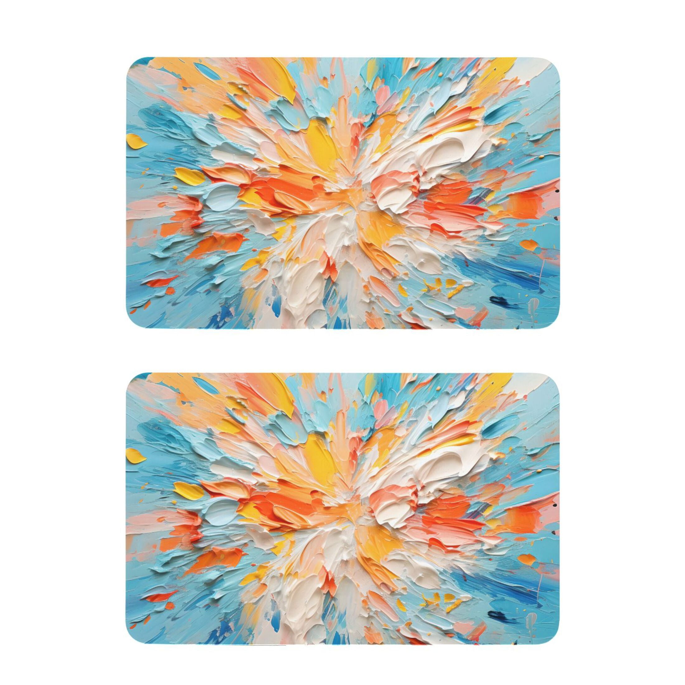 Blue Hand Painted Fridge Magnetic Sticker Refrigerator Magnets Kitchen ...