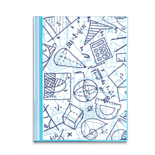 Blue Hand Painted Math Ruler Calculator Illustration Book Sheet ...