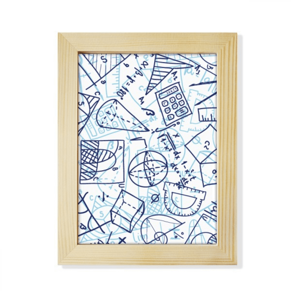 Blue Hand Painted Math Ruler Calculator Illustration Desktop Adorn ...