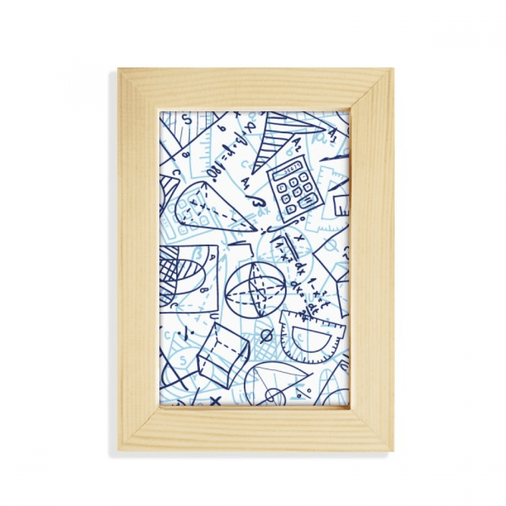 Blue Hand Painted Math Ruler Calculator Illustration Desktop Display ...
