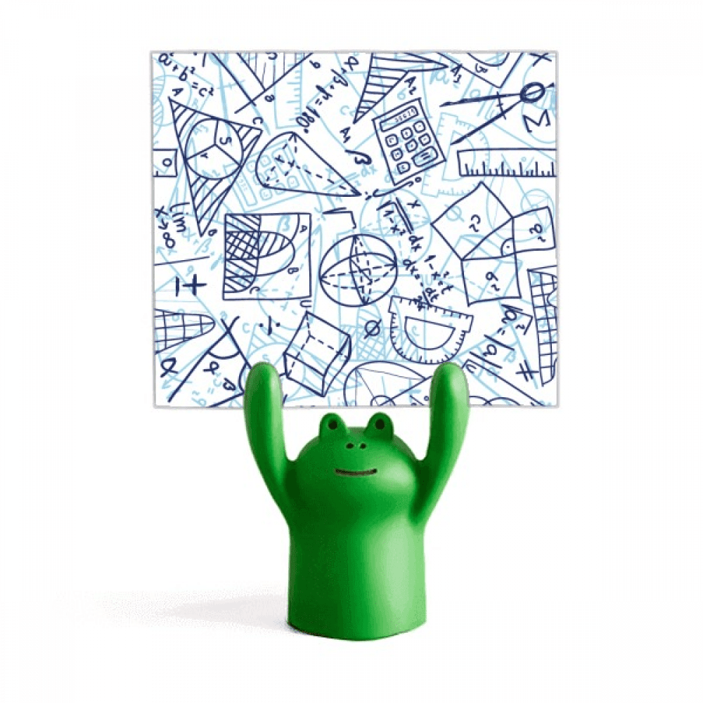 Blue Hand Painted Math Ruler Calculator Illustration Memo Holder ...