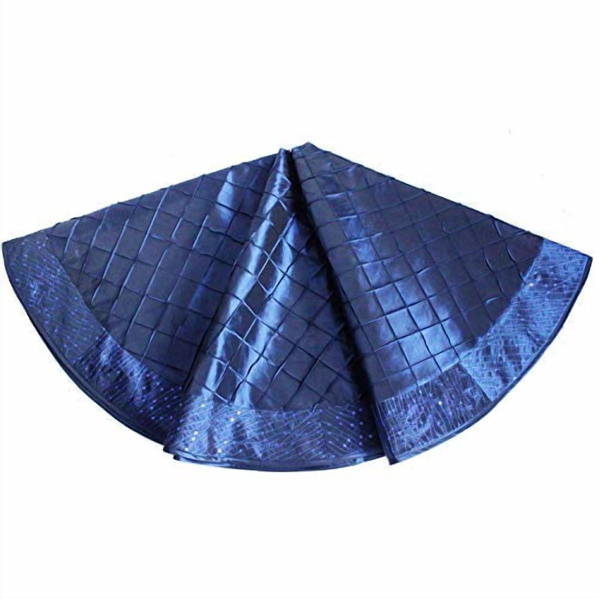 Blue Handcraft Pintuck Center, Sparkle Glitter Sequin Border Christmas ...