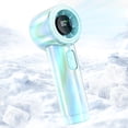 Blue Handheld Fan, Portable Rechargeable Personal Fan Powerful Turbo ...
