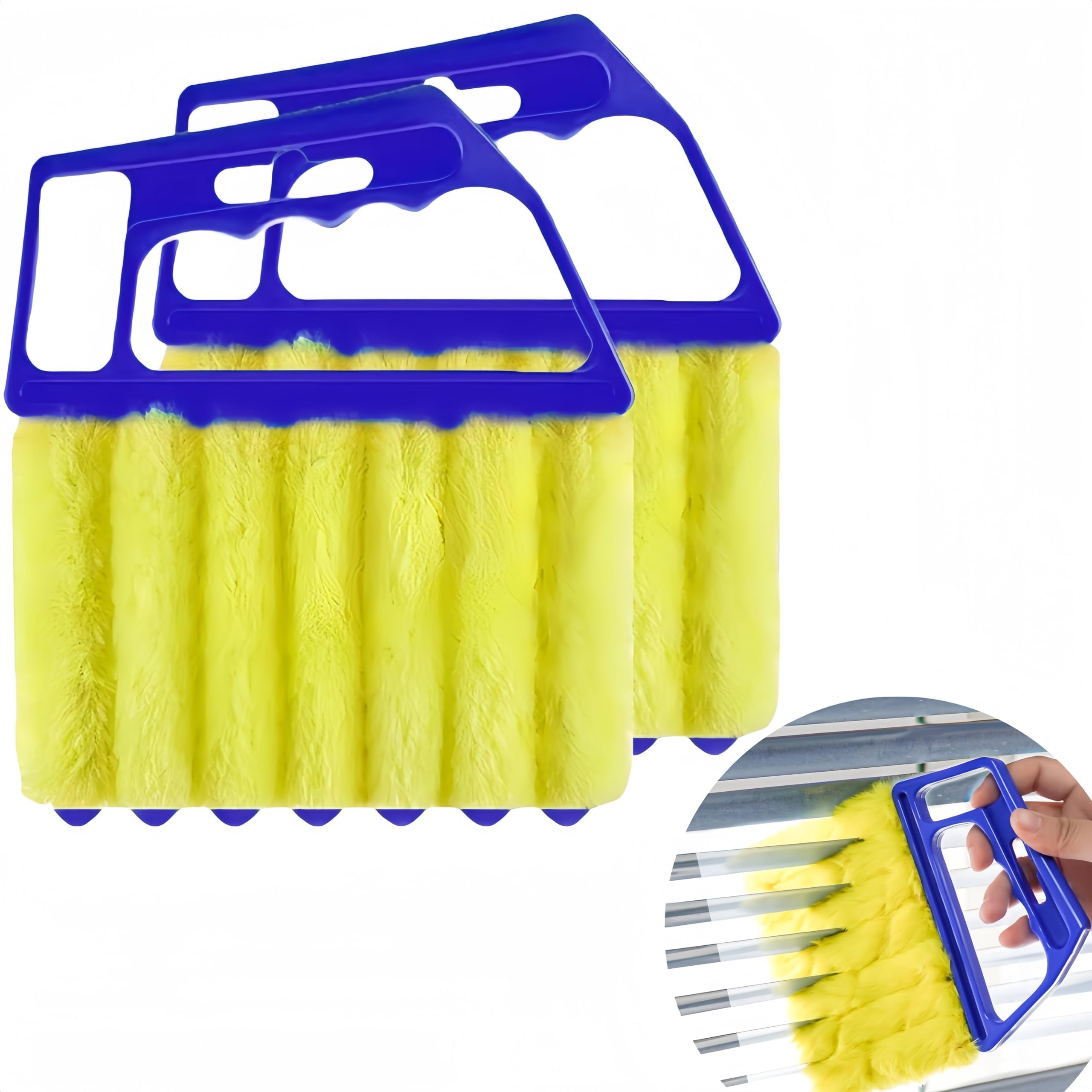 Blue Handheld Mini Blinds Cleaner Shutters, Curtain Brush Dust Remover ...