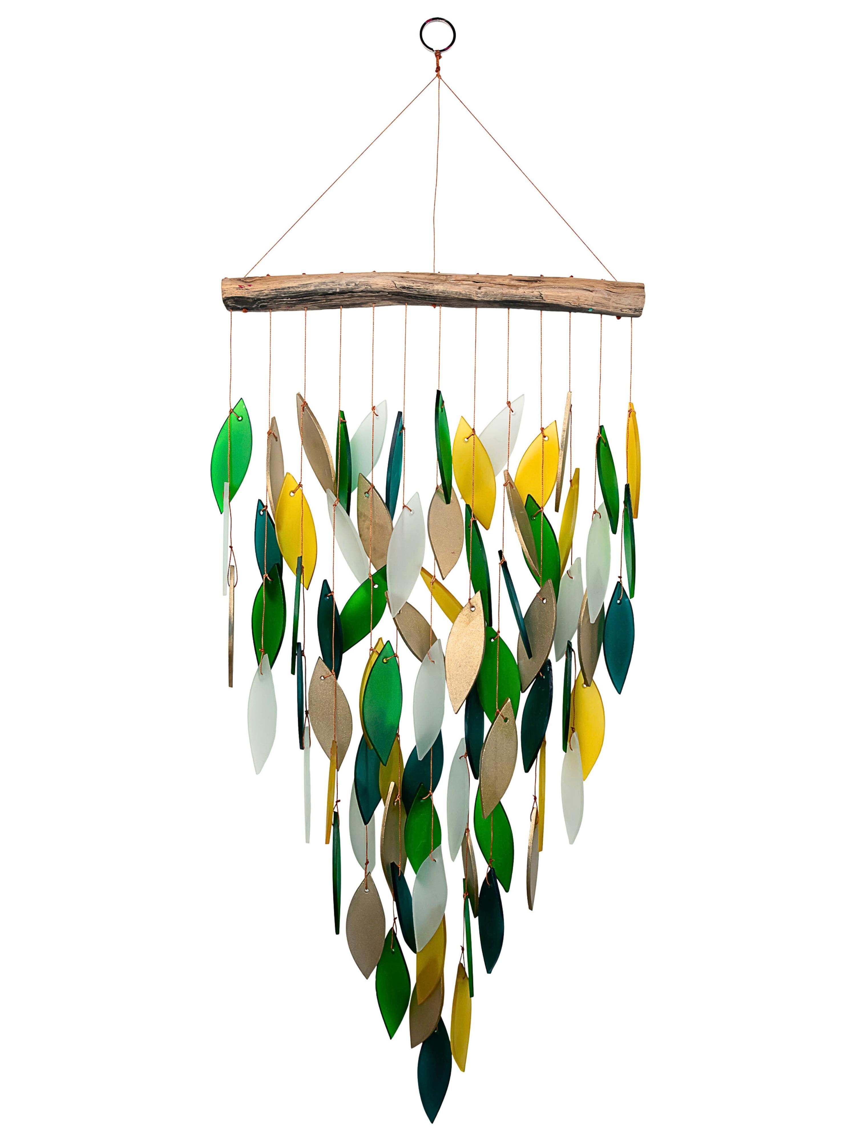 Blue Handworks Deluxe Rainforest Waterfall Wind Chime - Sandblasted ...