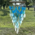 Blue Handworks Glass Wind Chime Deluxe Ocean Waterfall Wind Chimes for ...