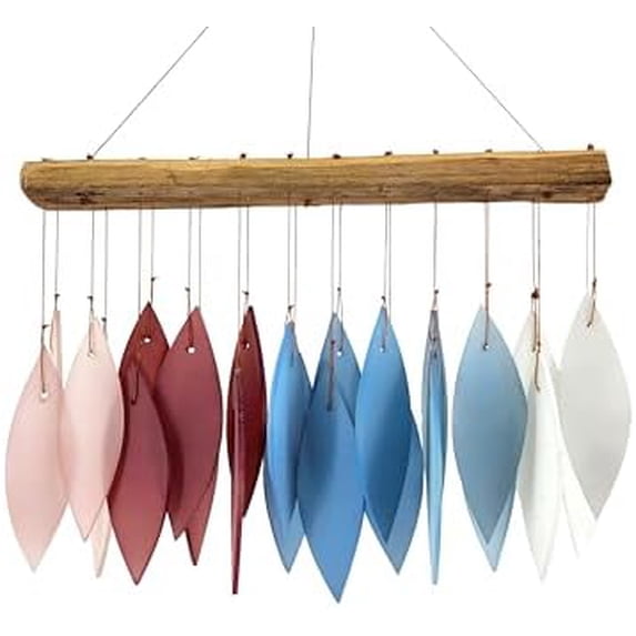 Blue Handworks New England Harbor Glass Chime, Sandblasted Glass and ...