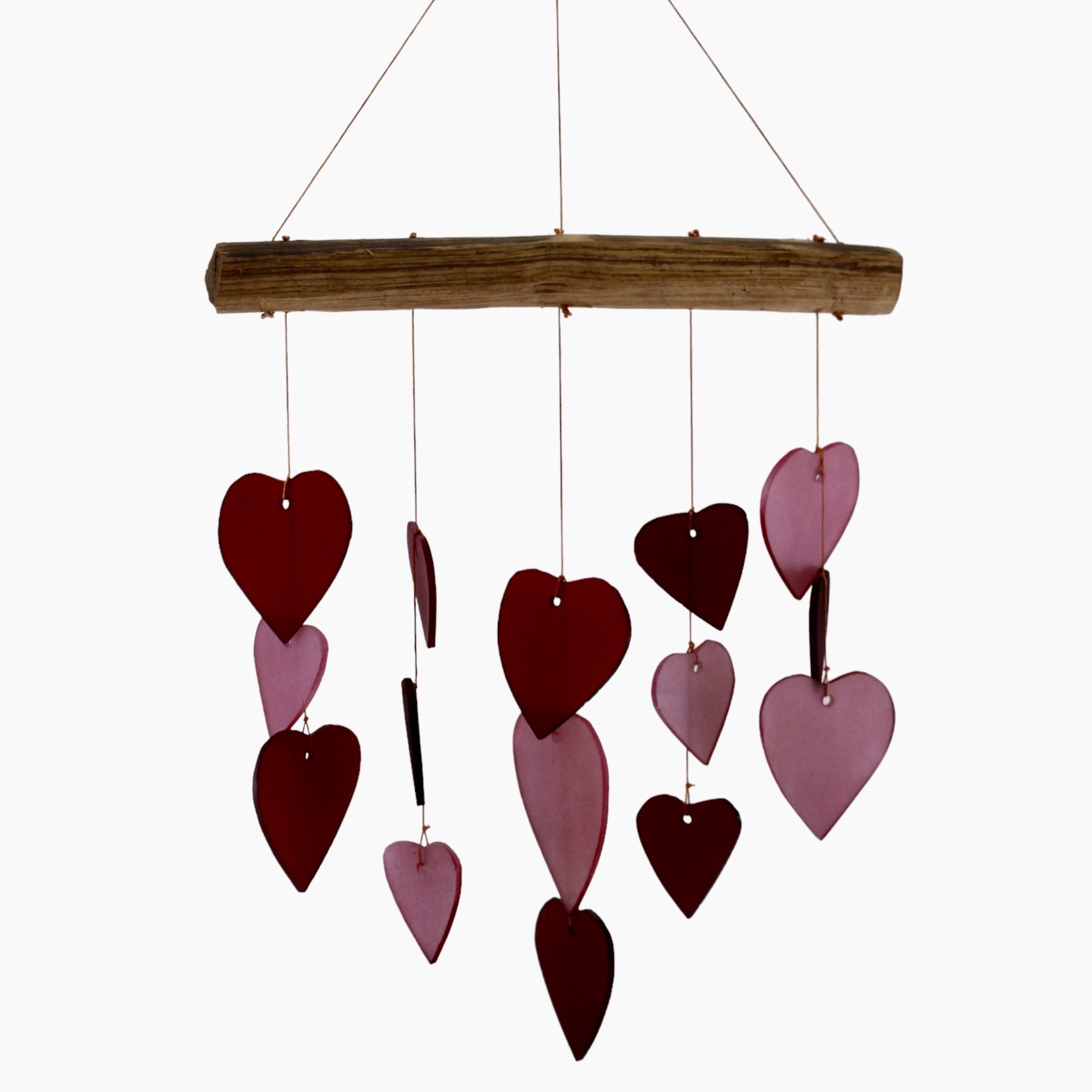 Blue Handworks Wind Chime Pink and Red Hearts Valentines Day ...