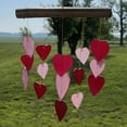 Blue Handworks Wind Chime Pink and Red Hearts Valentines Day ...