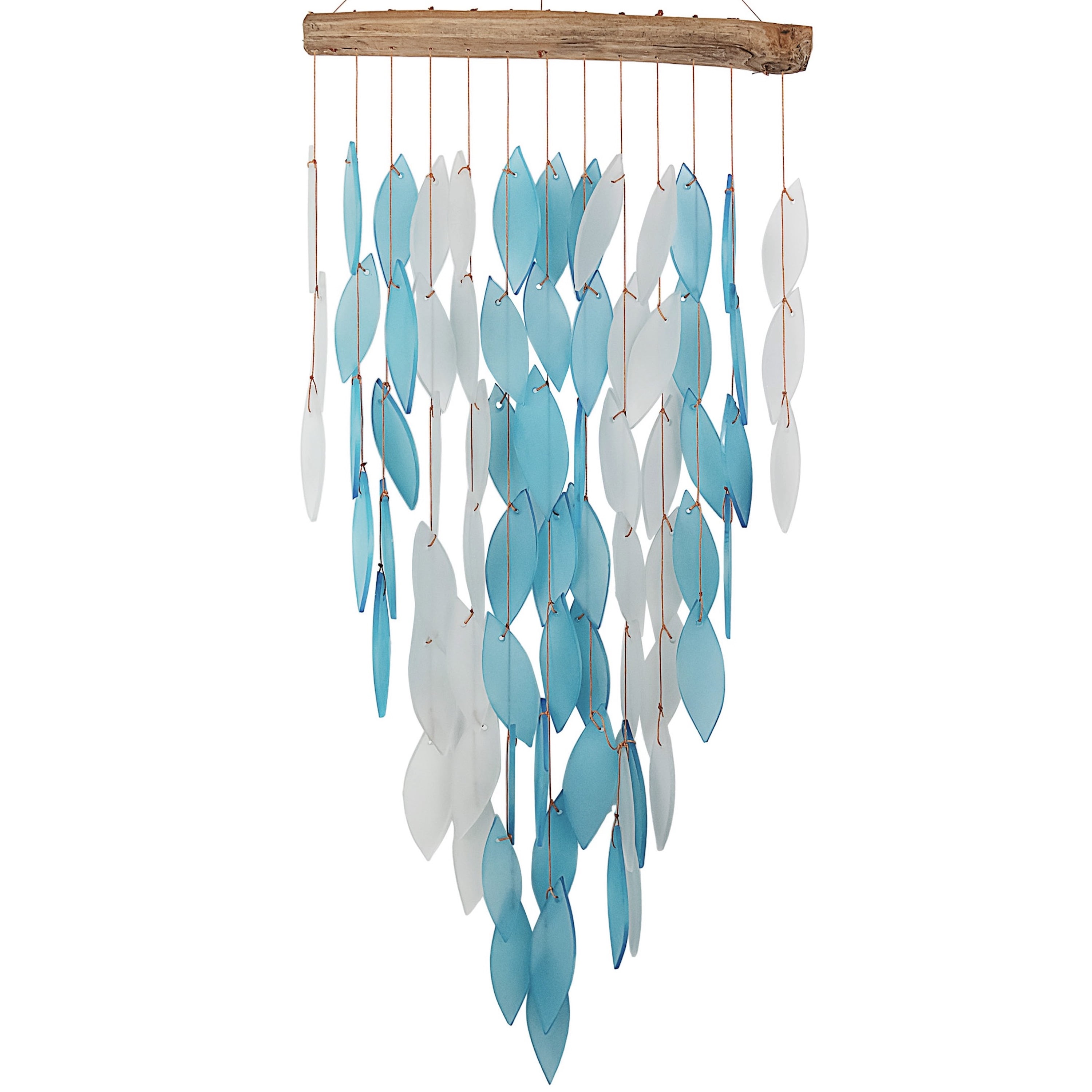 Free Shipping! Blue Handworks Wind Chimes Blue Waterfall Glass Wind ...