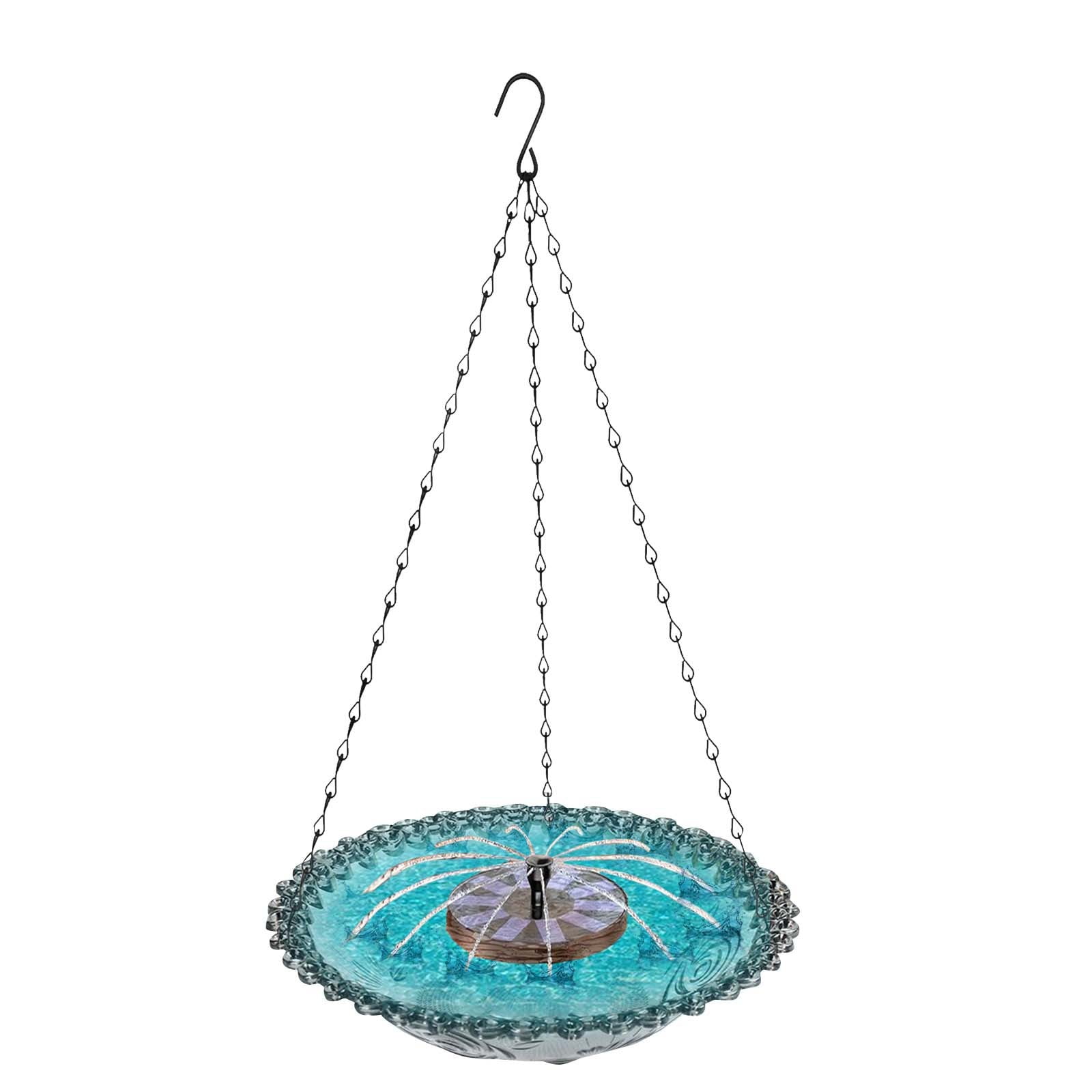 Blue Hanging Bird Feeder Hanging Tray Bird Bath Tray Hanging Bird Water ...