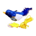 Blue Hanging Chirping Bird Cat Teaser Toy, Interactive Squeaky Bird ...