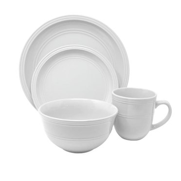 Woven Paths Farmhouse 16-Piece Dinnerware Set, Blue - Walmart.com