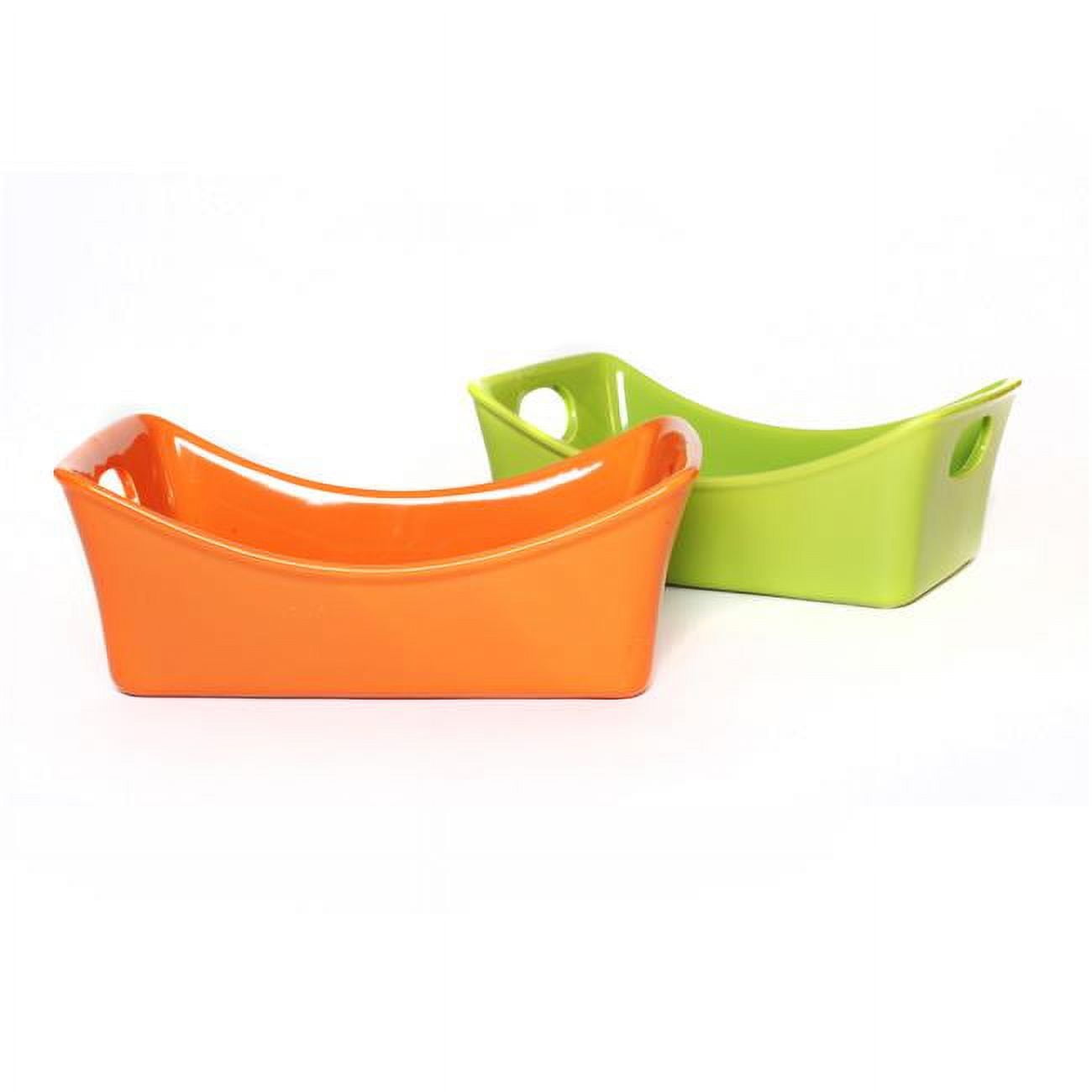 Blue Harbor 30439 2 qt Rectangular Bakeware - Orange & Green - Walmart.com