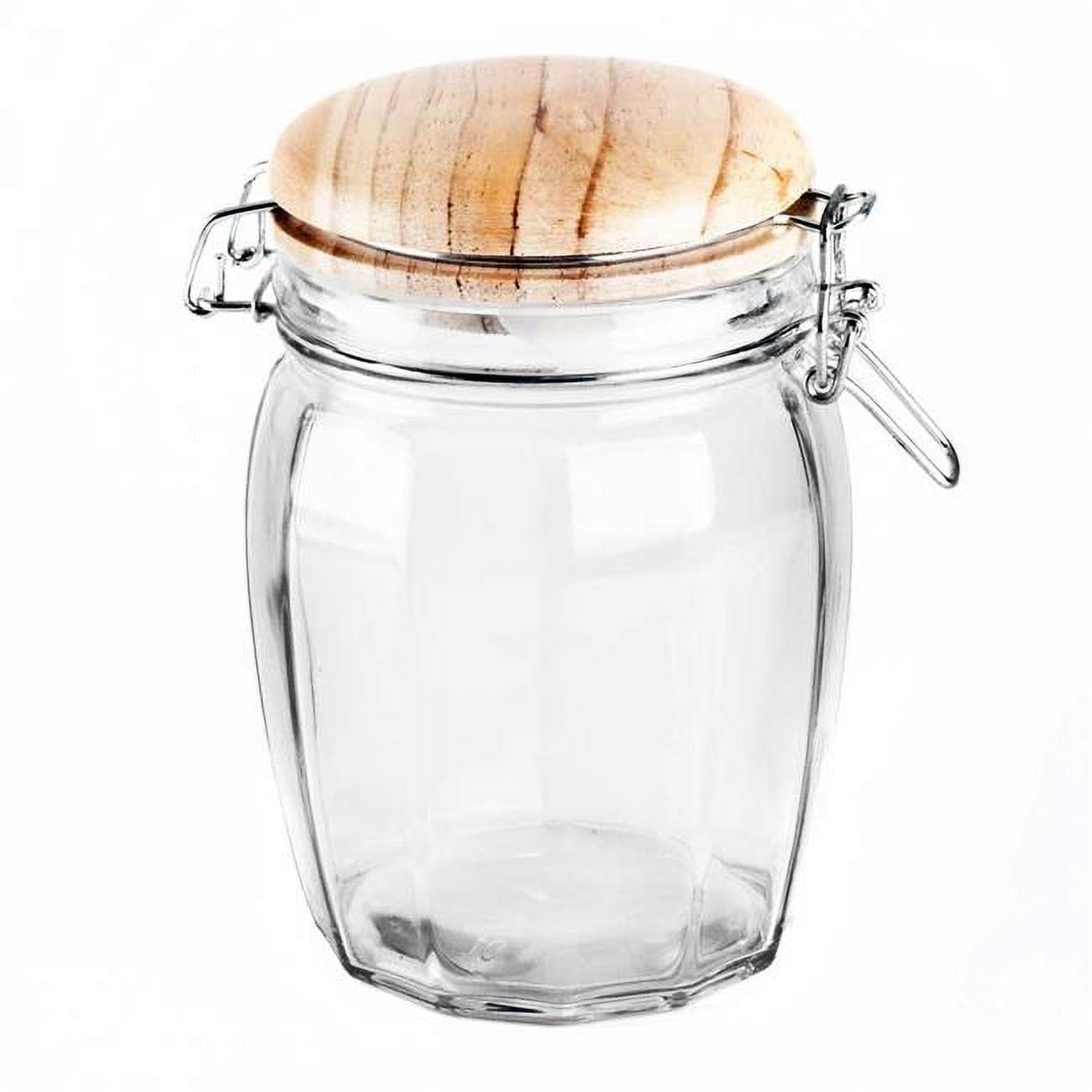 Blue Harbor 32367 25 oz Panel Jar with Pine Wood Cliplid - Walmart.com
