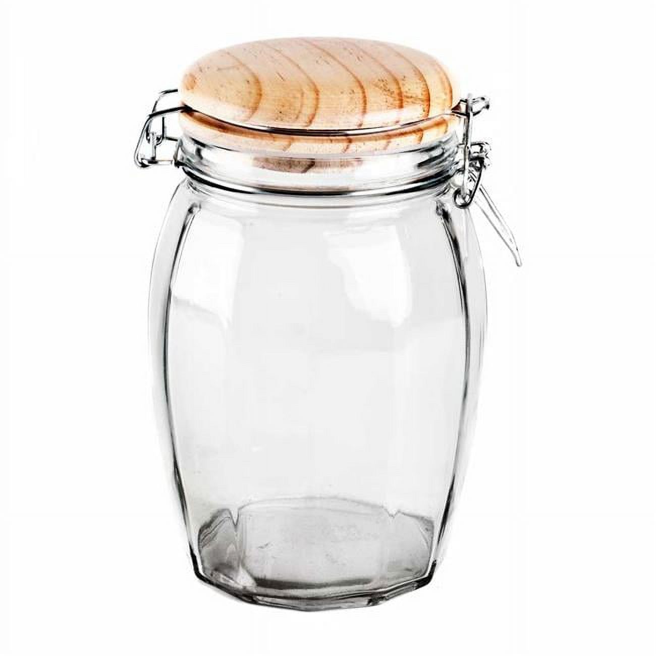 Blue Harbor 32368 40 oz Panel Jar with Pine Wood Cliplid - Walmart.com