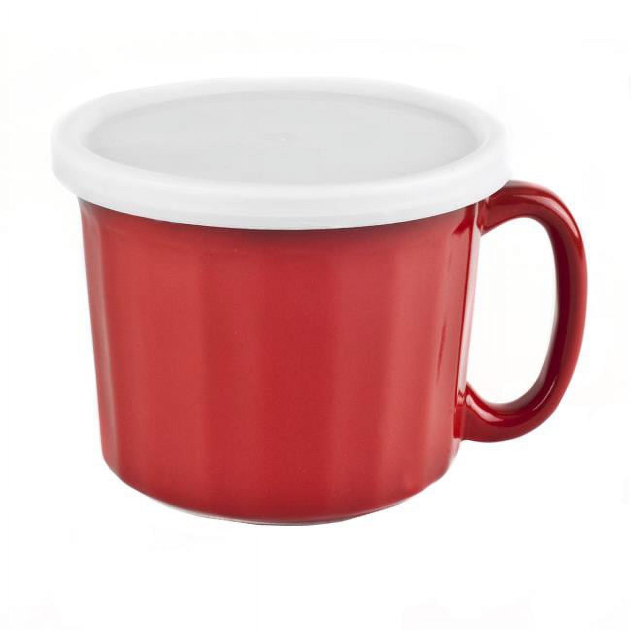Blue Harbor 33116 20 oz Red Soup Mug with Lid - Walmart.com