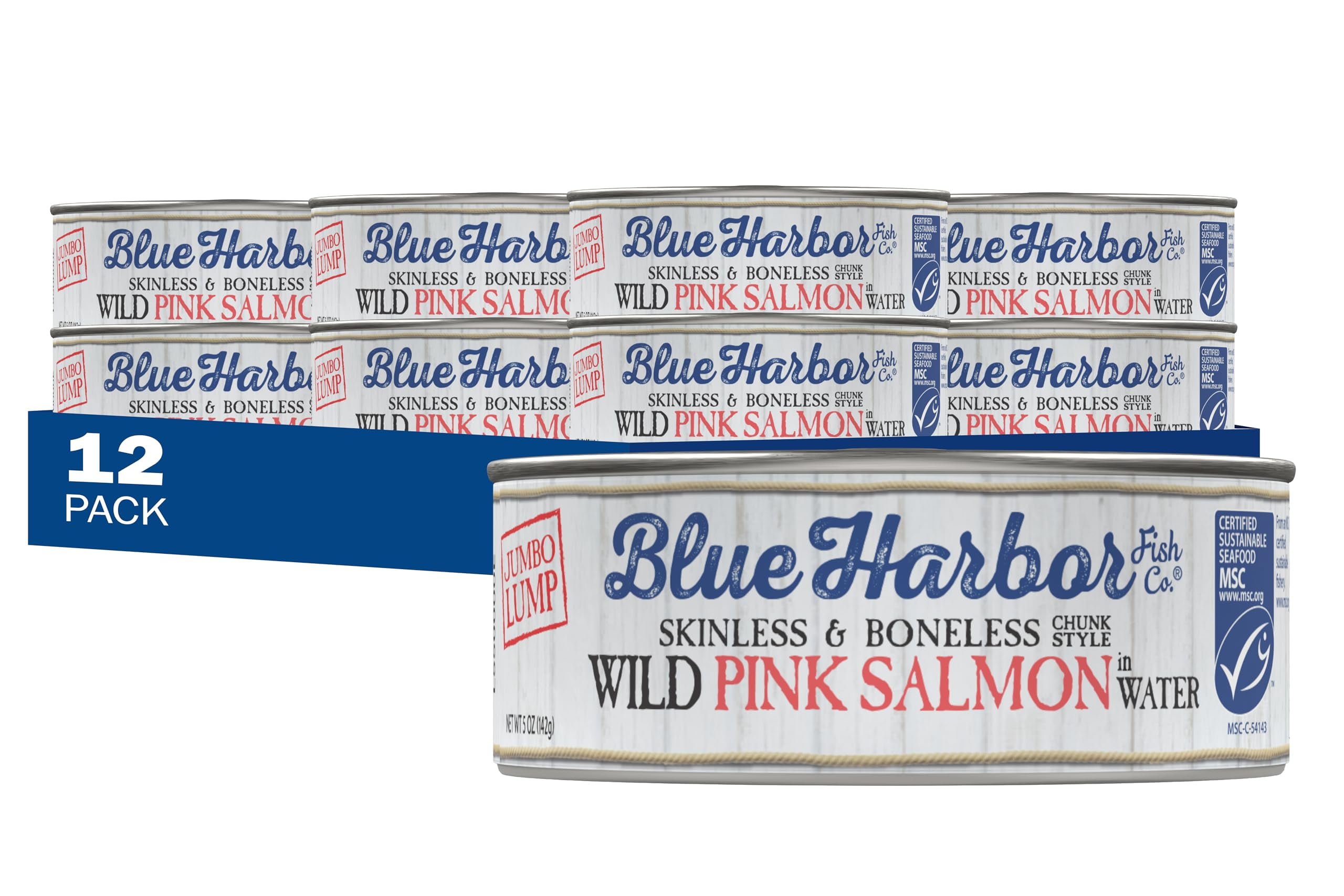 Blue Harbor Fish Co. Wild Pink KKS1 Salmon in Water with Sea Salt - 5 ...