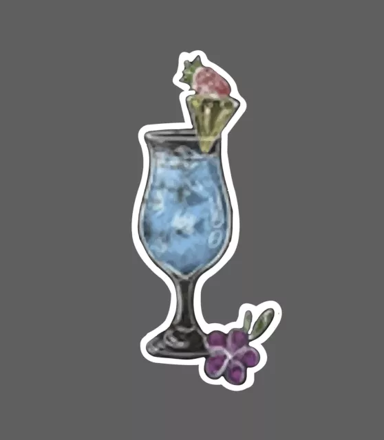 Blue Hawaiian Sticker Drink Waterproof Sticker Phone Decal Water Bottle ...