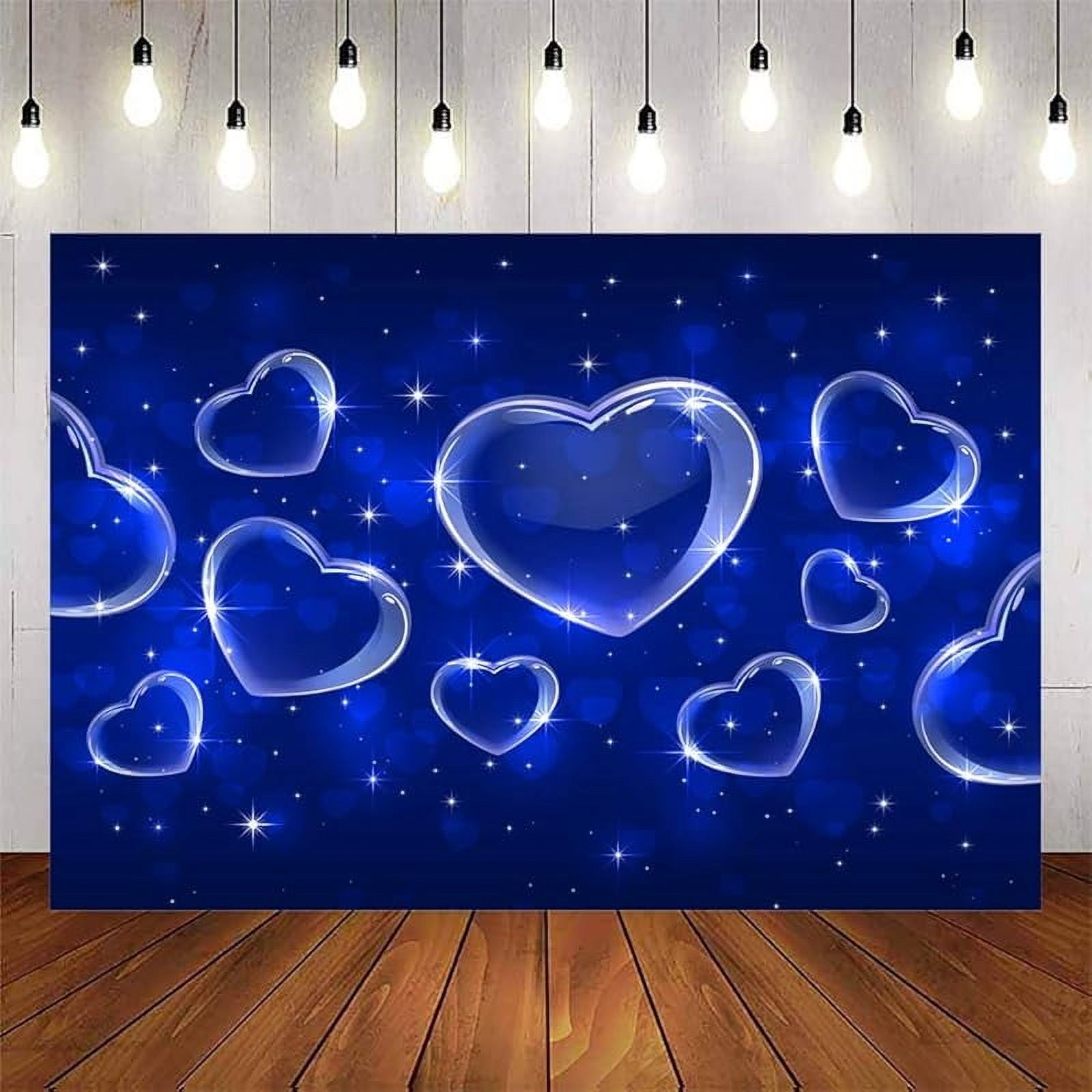 Blue Heart Backdrop Early 2000s Photography Backdrop Birthday Party ...