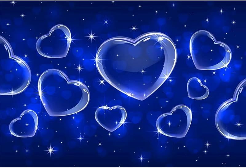 Blue Heart Backdrop Early 2000s Photography Background Theme Party Old ...