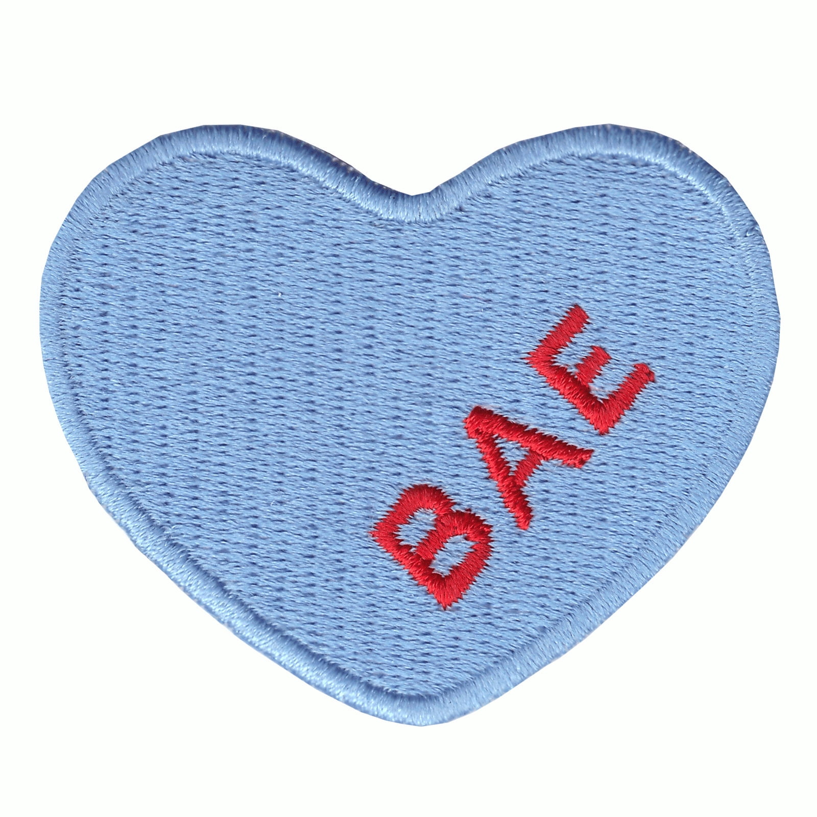Blue Heart Bae Embroidered Iron on Patch - Walmart Business Supplies